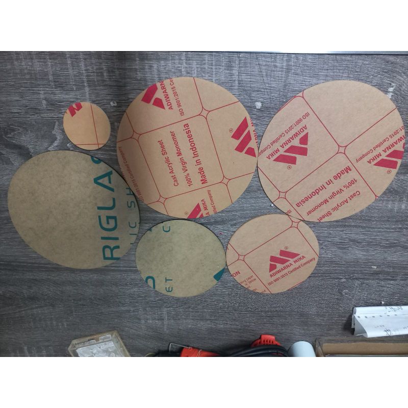 Jual Acrylic dengen ketebalan 2mm. Diameter 80cm,70cm, 60 ,cm ,50cm,30 ...