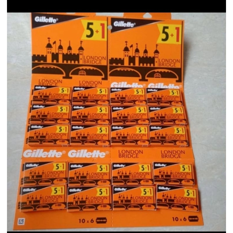 Jual Silet Gillette London Bridge 5+1 (Total Isi 120 Silet) | Shopee ...