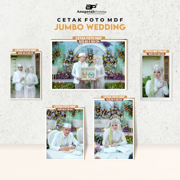 Jual Cetak foto wedding jumbo + frame MDF | Shopee Indonesia