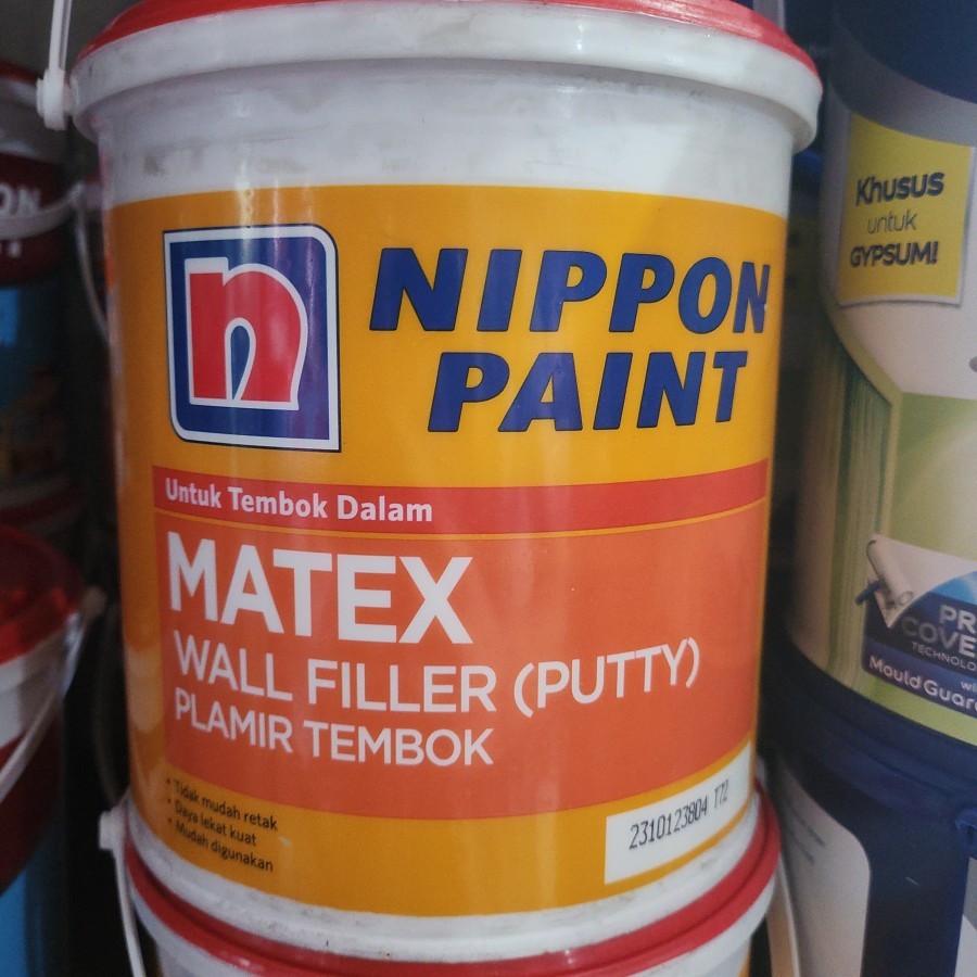 Jual PLAMIR MATEX WALL FILLER PUTTY plamur dempuk tembok dalam interior NIPPON 4KG 4 KG gln ...