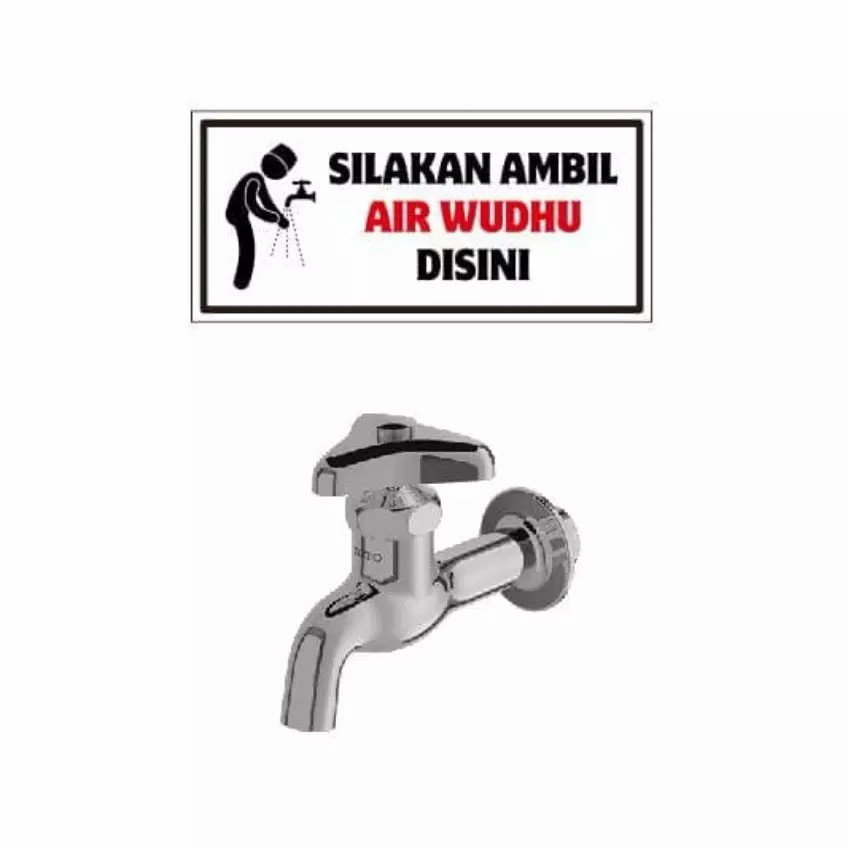 Jual stiker vynil ukuran 8x15 cm silahkan ambil air wudhu di sini ...