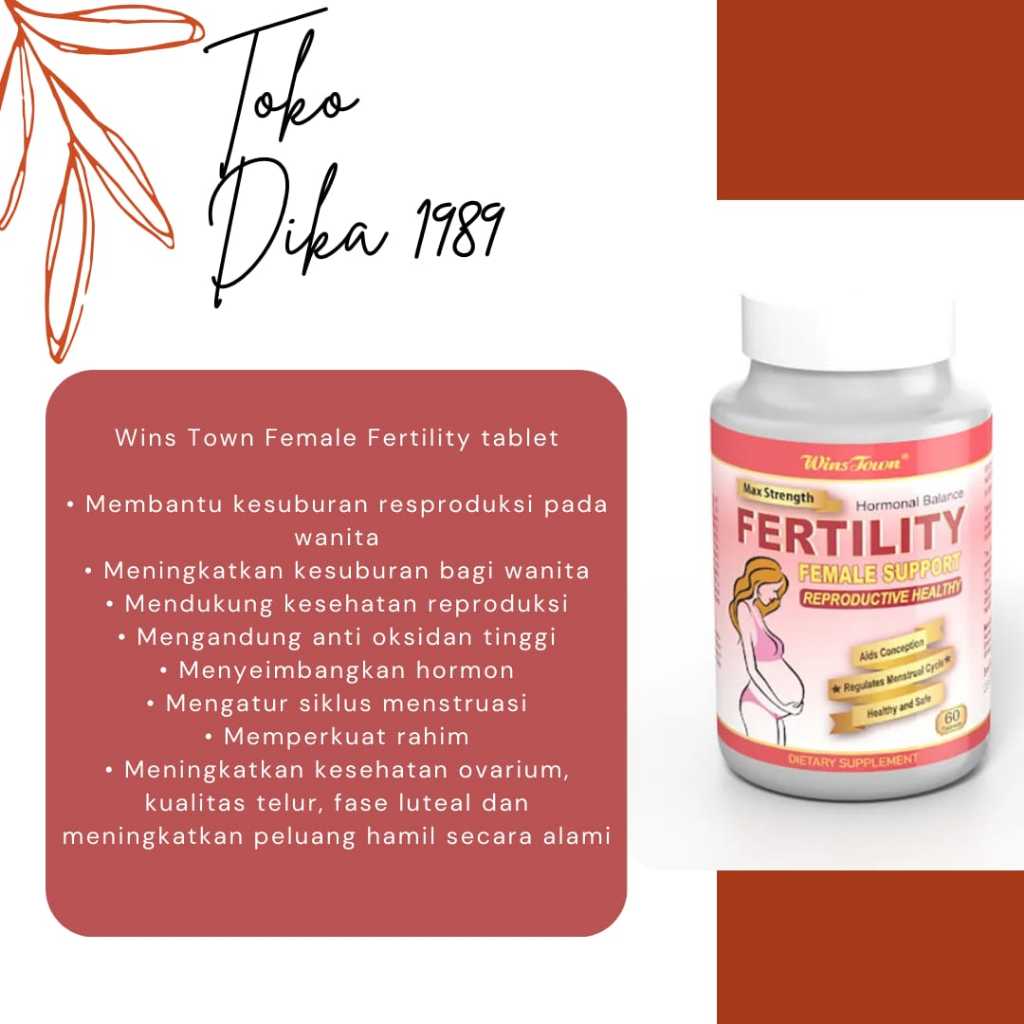 Jual WINS TOWN HORMONAL BALANCE FERTILITY FEMALE SUPPORT TABLET PCOS ...