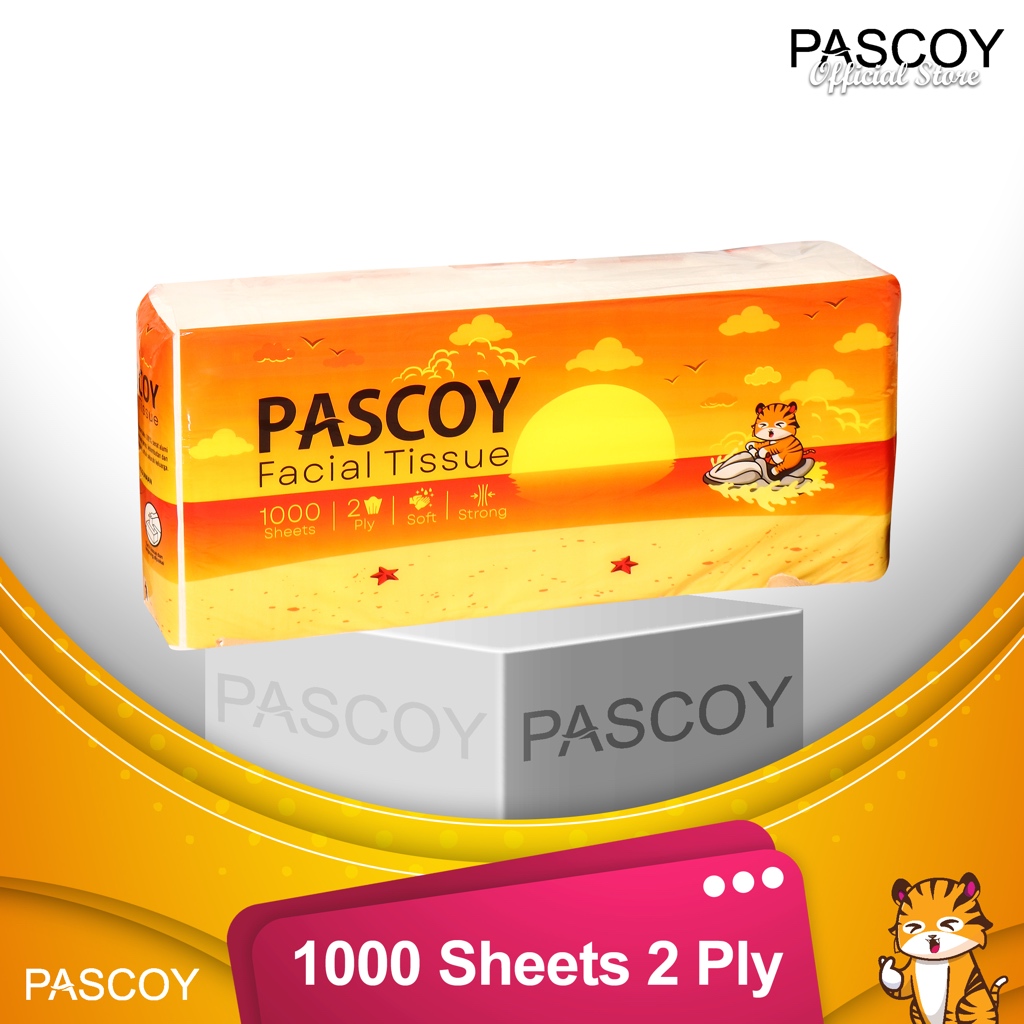 Jual Pascoy - Facial Tissue 1000 Sheets 2 ply | Shopee Indonesia