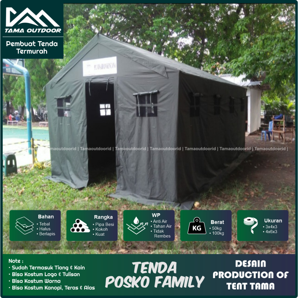 Jual Tenda Posko Family Unicef - Keamanan Uk. 4M x 6M | Shopee Indonesia