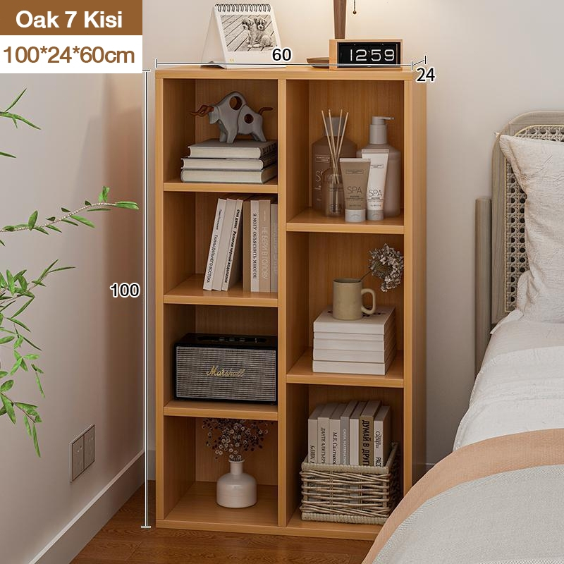 Jual Lemari Buku Kayu Dengan Pintu 8 Kompartment Lemari Rak buku ...