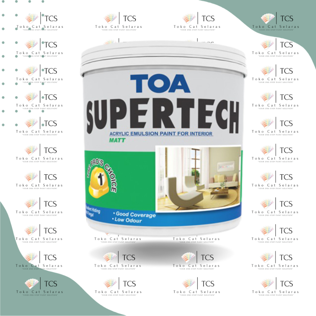 Jual CAT TEMBOK TOA SUPERTECH A1500 (PUTIH) 18LT | Shopee Indonesia