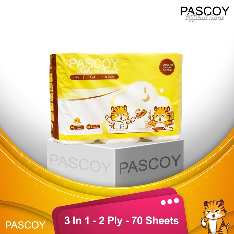 Jual Pascoy - Kitchen Towel 3 IN 1/ 70Sheet 2ply | Shopee Indonesia