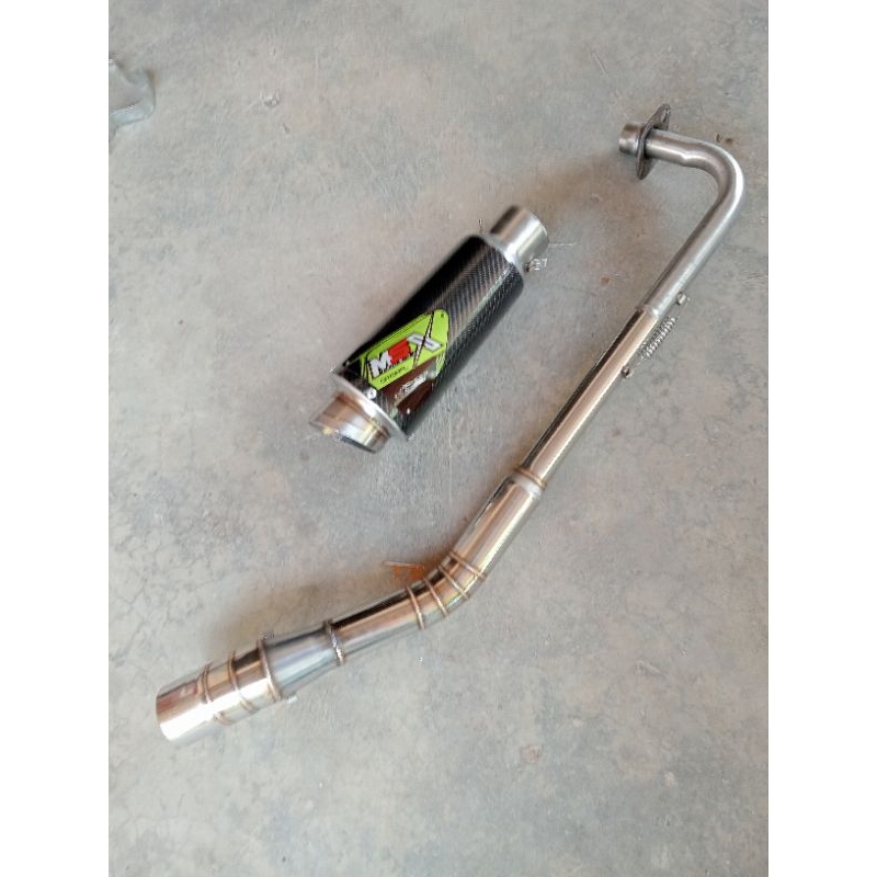 Jual knalpot msx racing original costum proliner karbon buat motor Vega Jupiter Z1 Revo kharisma ...