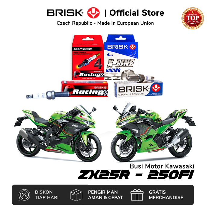Jual Busi Motor Kawasaki ZX25R New Ninja 250 FI BRISK | Shopee Indonesia