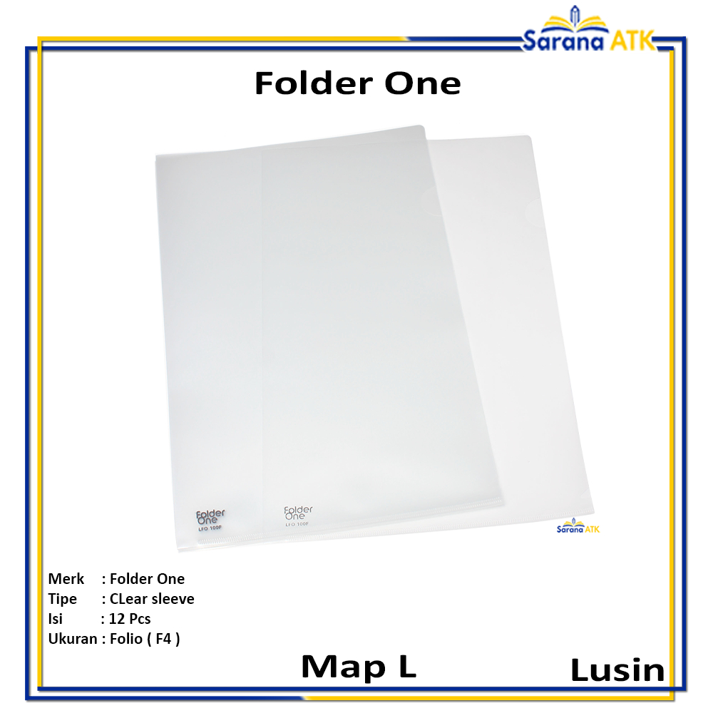 Jual Folder One - Map L Bening Folio Warna Bening - Lusin | Shopee Indonesia