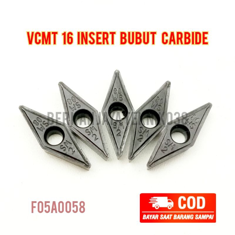 Jual VCMT 16 insert bubut carbide cocok untuk material besi stainless ...