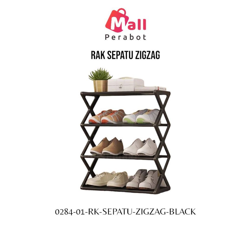 Jual Mall Perabot | Rak Sepatu Sendal Cross 4 Susun | Shape Shoe Rack ...
