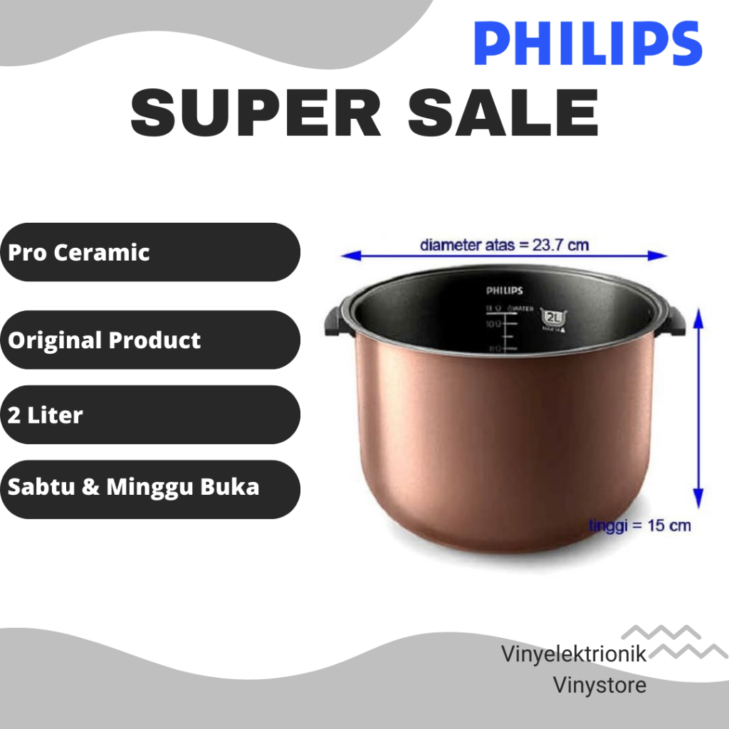 Jual PHILIPS PANCI RICE COOKER INNER POT HD3128 / HD3132 / HD3127 ...