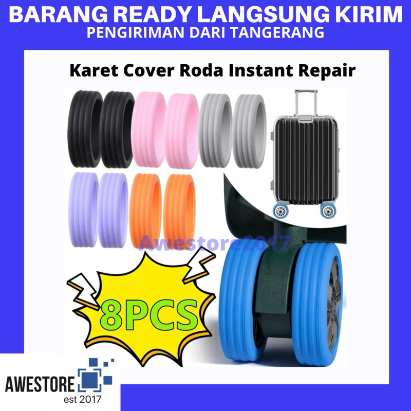 Jual 8 Pcs Karet Cover Roda Koper Pengganti Luggage Wheel Repair ...