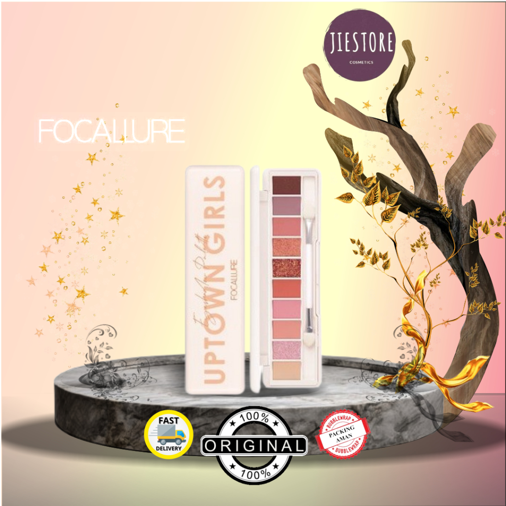 Jual FOCALLURE Glitter Pigment Eyeshadow palette 10 colors - kosmetik ...