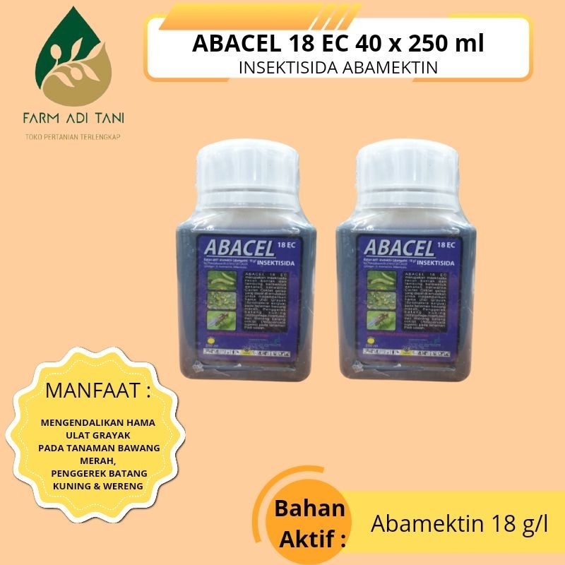 Jual insektisida ABACEL 18 ec 250 ml / abamectin 18 EC / Penghilang ...