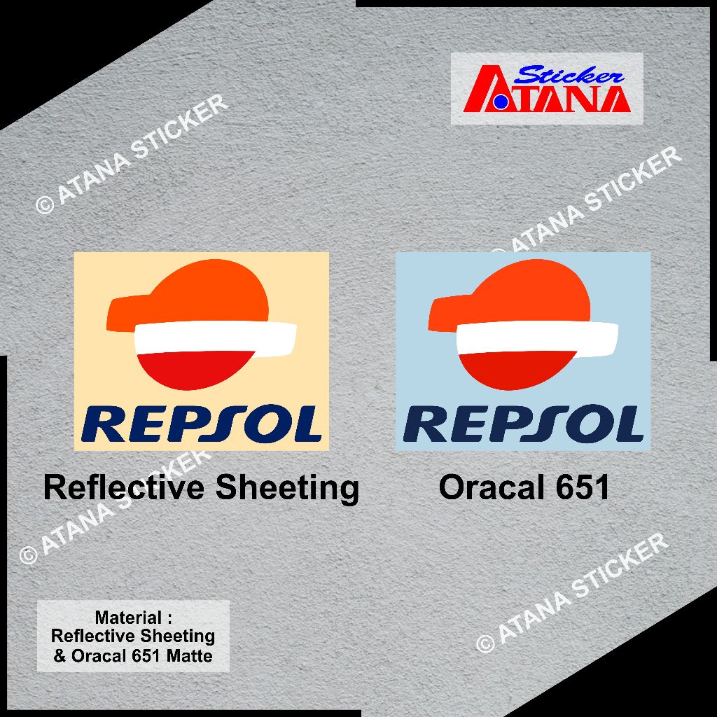 Jual Stiker Cutting Reflektif Oracal Logo Repsol Oil Gas Kecil Besar ...