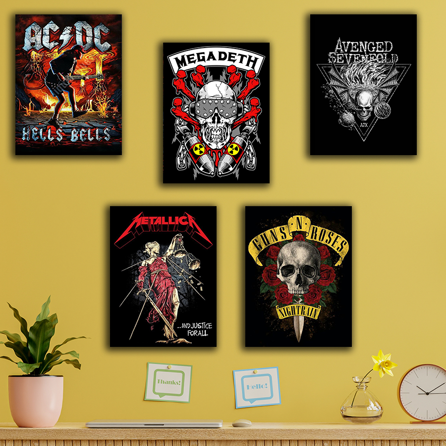 Jual Hiasan Dinding Poster Kayu Band Legend Poster Musik Metal Pajangan ...