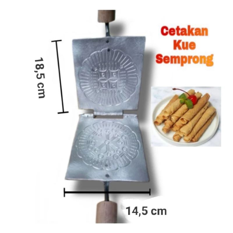 Jual Cetakan kue semprong / egg roll ukuran besar 18,5 cm x 14,5 cm ...