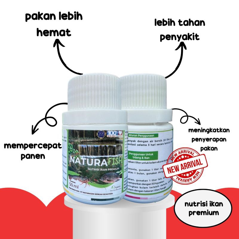 Jual 1 botol Naturafish Probiotik ikan nutrisi ikan penumbuh klekap ...