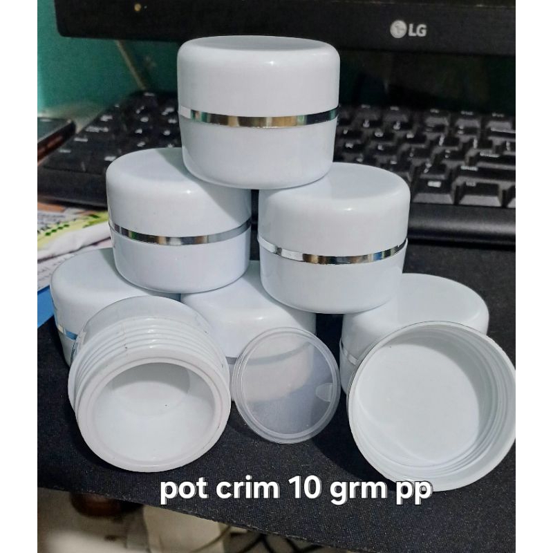 Jual Pot crim 10 grm pp putih putih lis silver | Shopee Indonesia