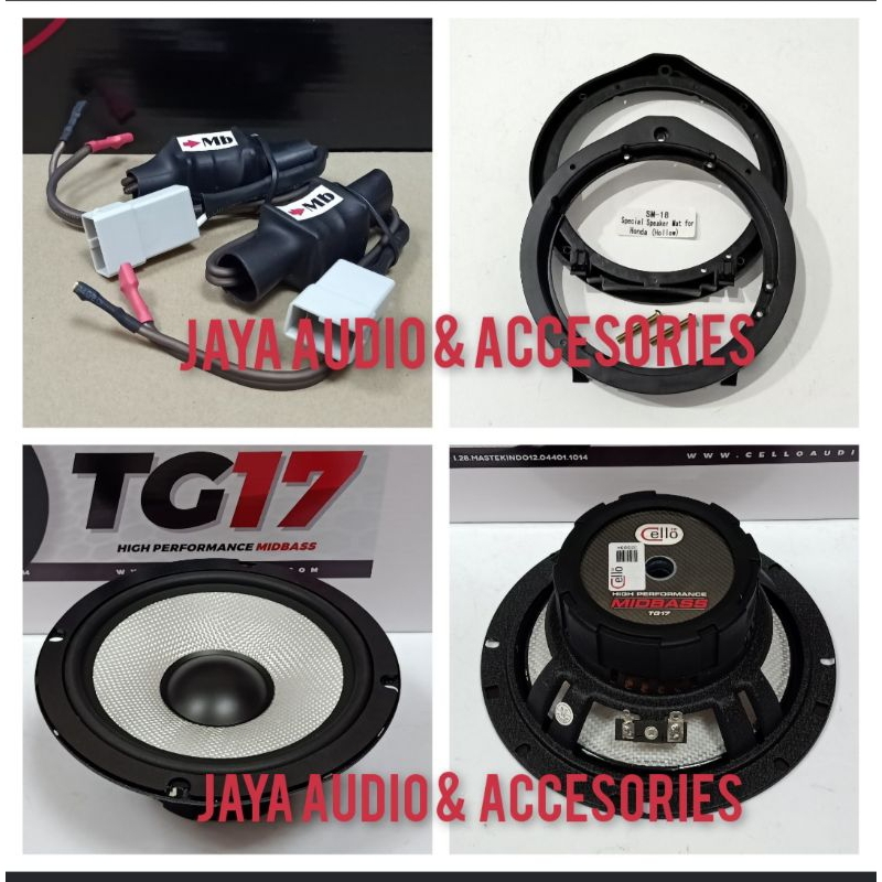 Jual Speaker Midbass Cello TG17 include Crossover PNP dan Ring Speaker Khusus Honda | Shopee ...
