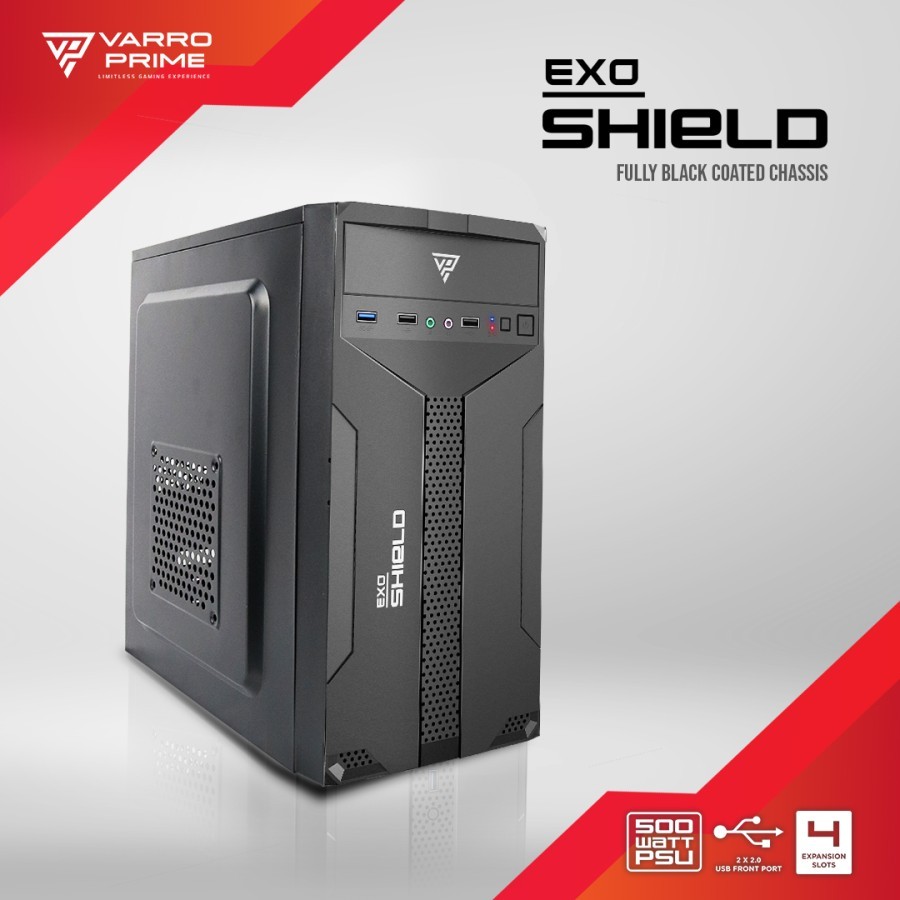 Jual Varro Prime Exo Shield Casing PC/Komputer m-ATX PSU 500W | Shopee ...