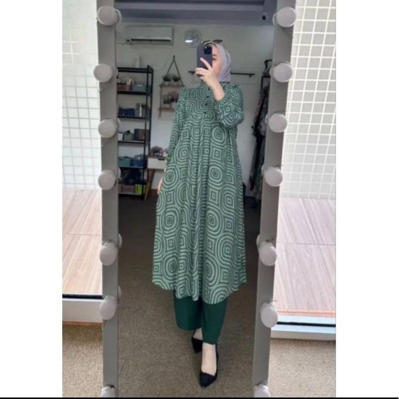 Jual Citra Pakis Fashion - One set long tunik Miranda / Setelan baju ...