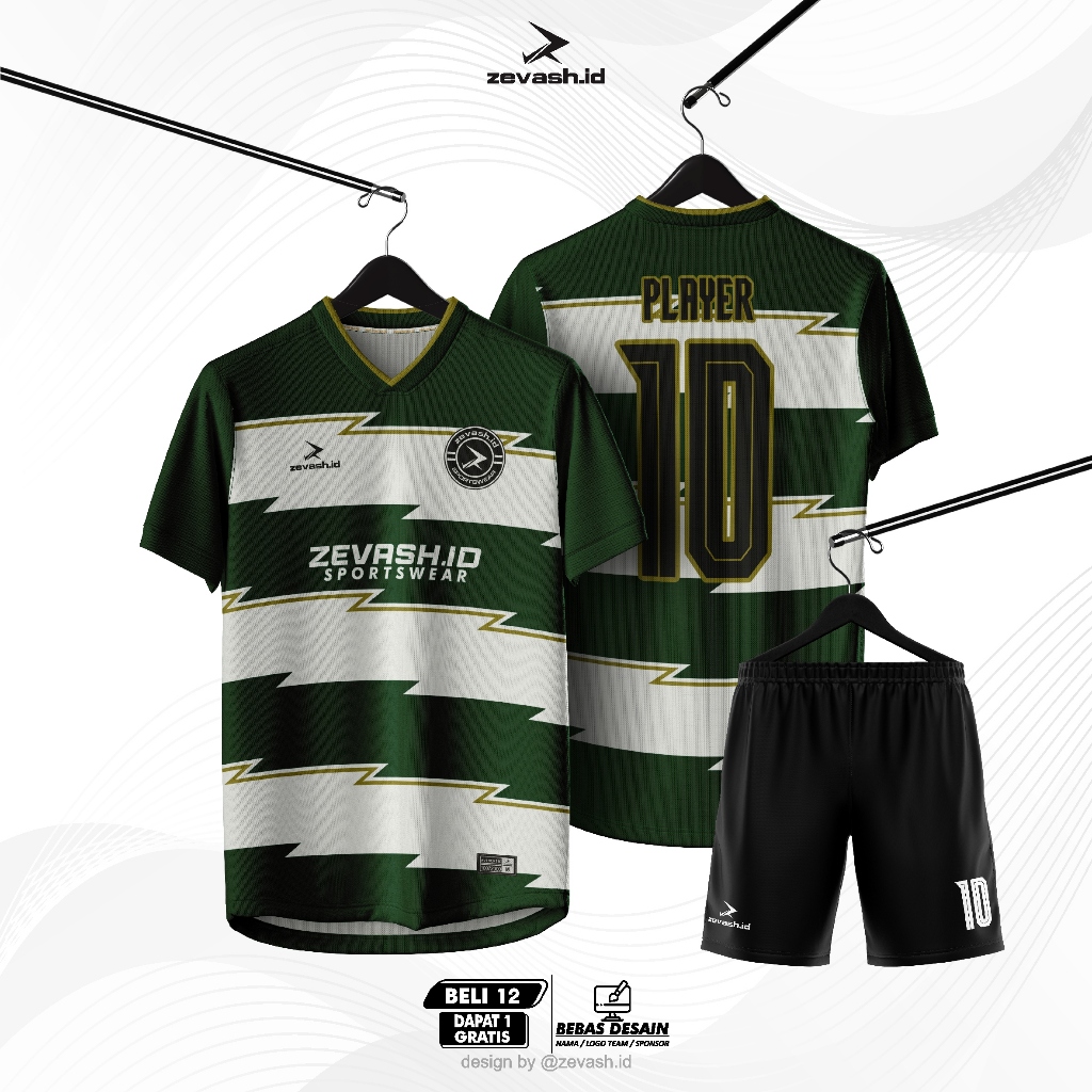 Jual Custom Jersey futsal/sepak bola zv line abs full print gratis ...