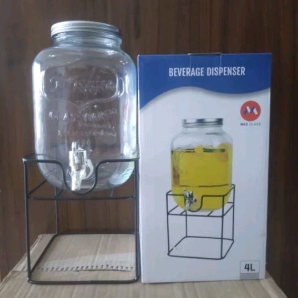 Jual DISPENSER/DISPENSER KACA/GLASS STORAGE/DRINK/MASON GLASS JAR ...