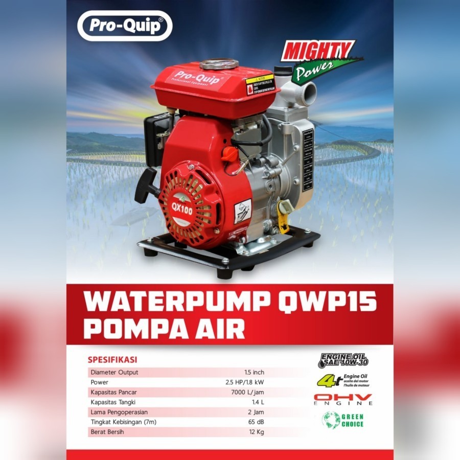 Jual PROQUIP QWP15 / QWP 15 Mesin Alkon Pompa Air Irigasi Bensin 4 Tak ...