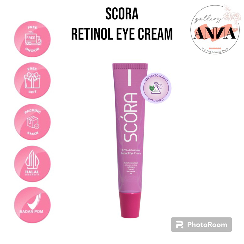 Jual SCORA 0.5% Actosome Retinol Eye Cream 20g Krim Mata Eye Treatment ...
