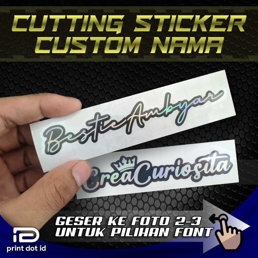 Jual Cutting Sticker Nama Custom | Shopee Indonesia