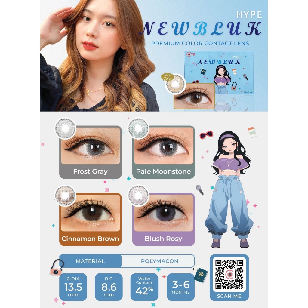 Jual SOFTLENS NEWBLUK HYPE 13,5 MM BY CTK FREE LENSCASE / SOFLEN ...