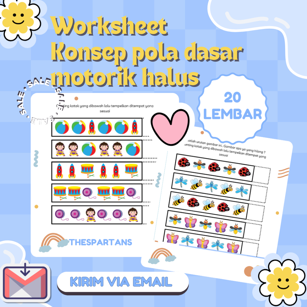 Jual Printable Konsep Pola Dasar Latihan Motorik Halus Untuk TK & Paud ...