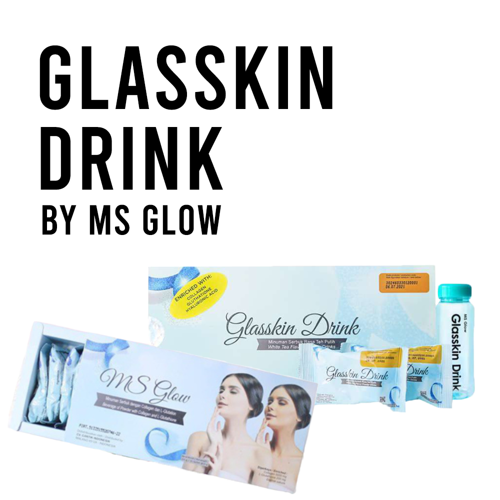 Jual MS Glow Glass Skin Drink Glutathione Collagen Glasskin Drink ...