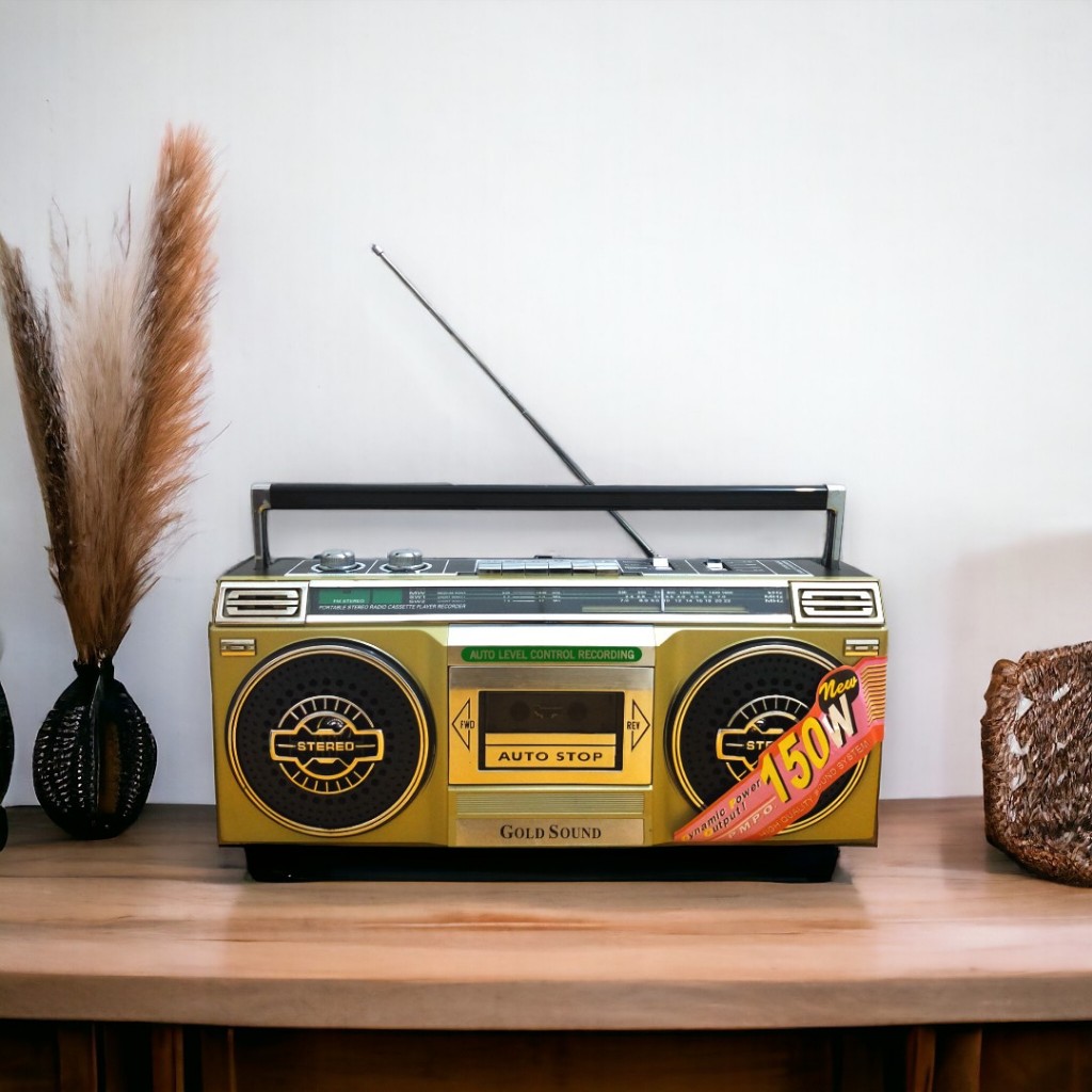 Jual Radio Jadul Pemutar Kaset Pita Radio Tape Portable Gold Sound ...