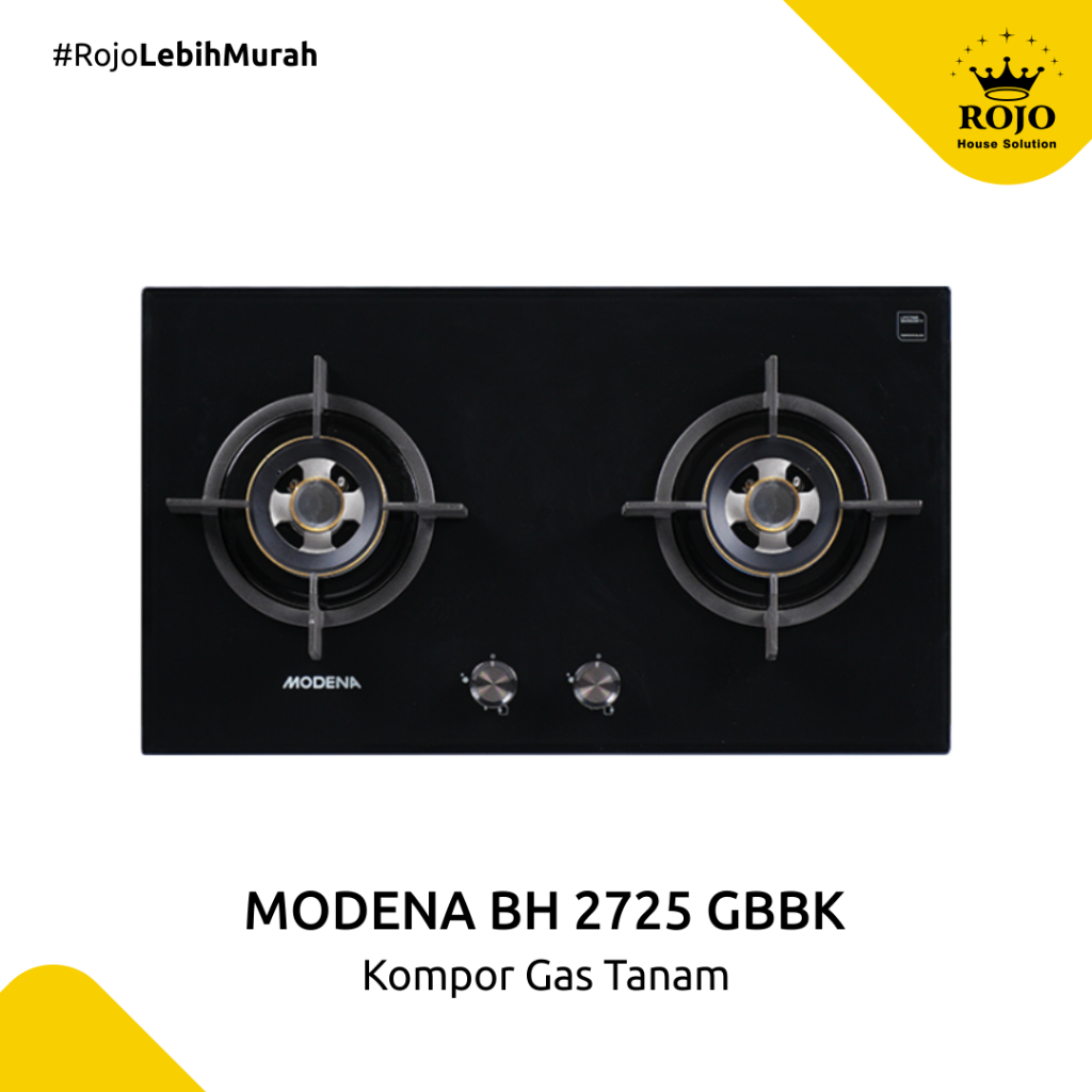 Jual Modena BH 2725 GBBK Kompor Gas Tanam 2 Tungku | Shopee Indonesia