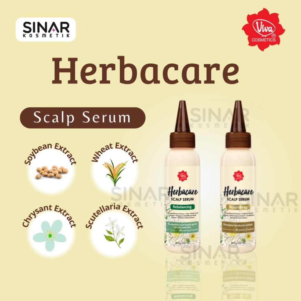 Jual Viva Herbacare Scalp Serum 100ml || Hair Vitamin Serum 60ml ...