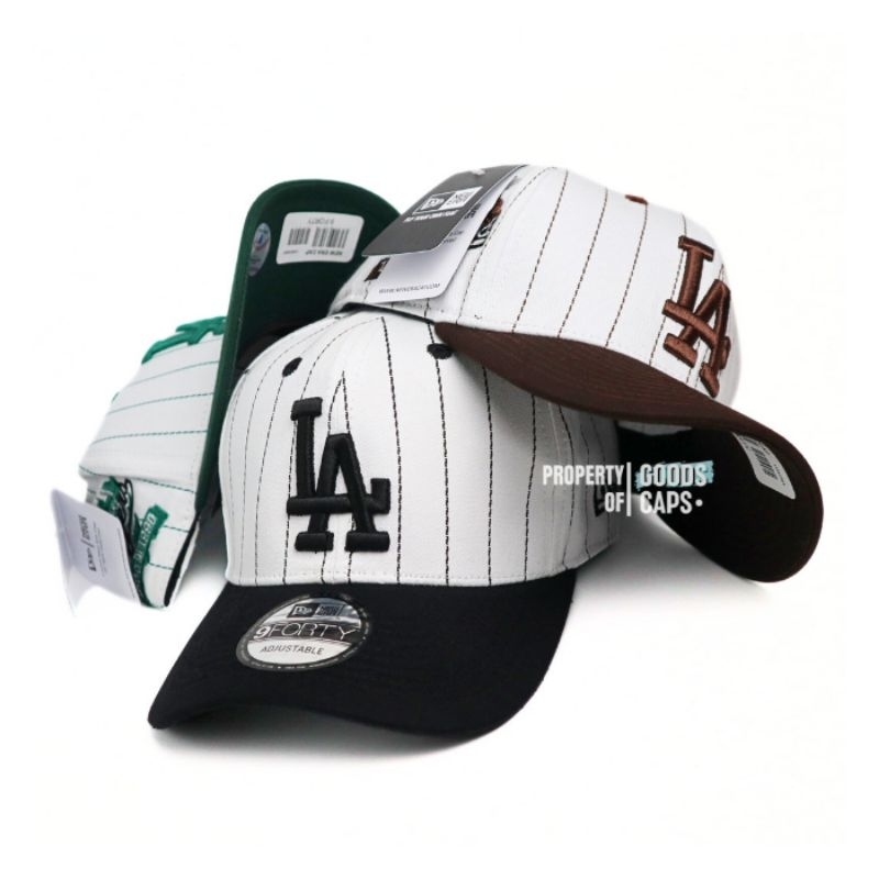 Jual Topi Baseball LA Los Angeles Dodgers Pinstripe Salur MLB Full Tag ...