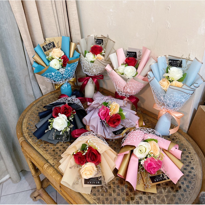 Jual 3 ROSES ARTIFICIAL FLOWERS VALENTINE BOUQUET | 3 TANGKAI MAWAR ...