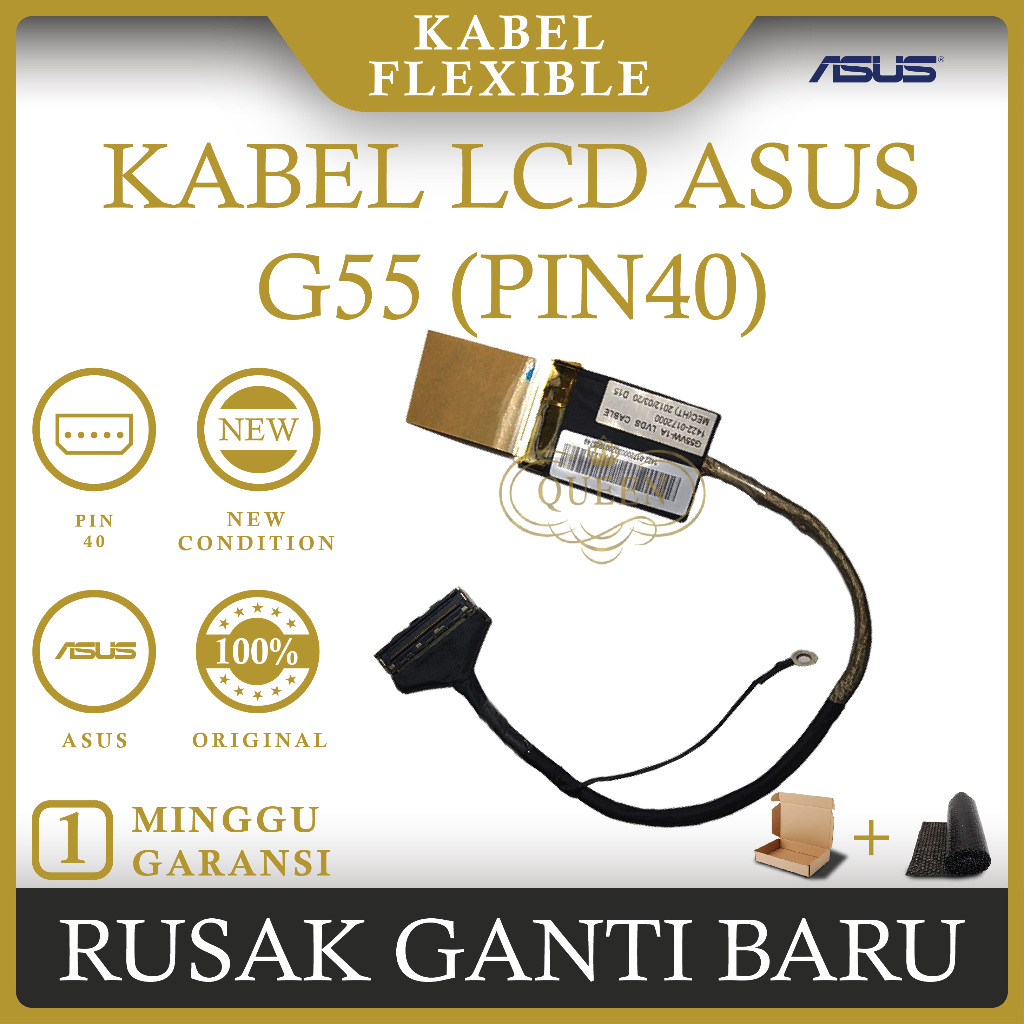 Jual Kabel Flexible lcd Laptop Asus G55 G55V G55VW ( PIN 40 ) | Shopee ...