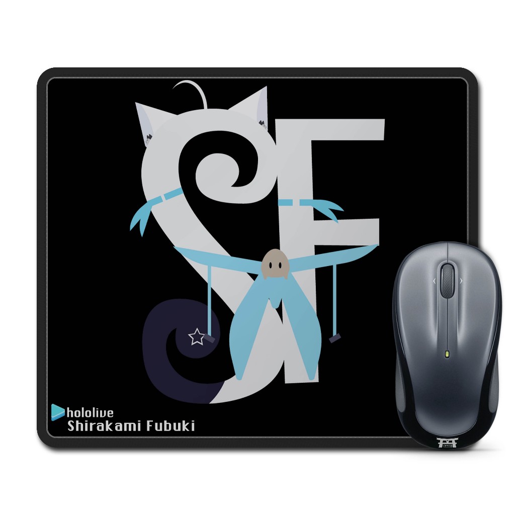 Jual Mouse pad gaming anime vtuber SHIRAKAMI FUBUKI Typography Hololive ...