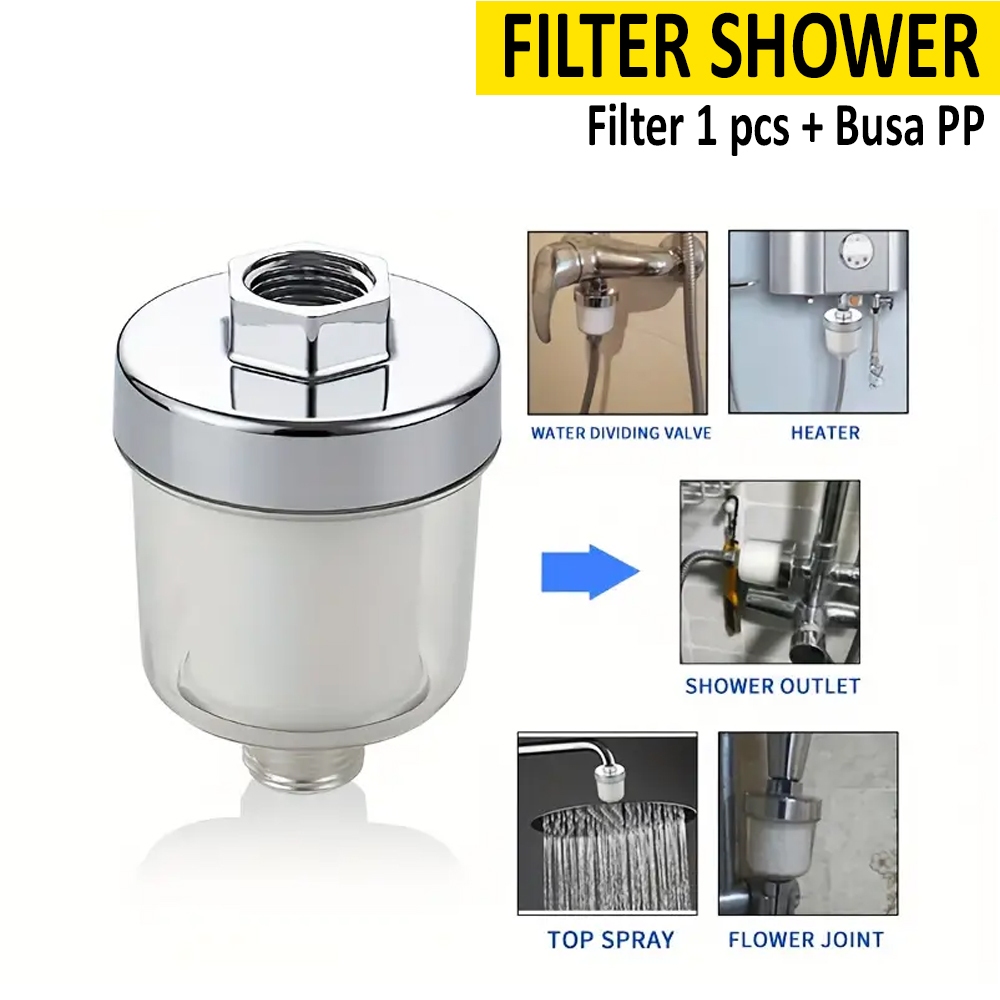 Jual Filter PP Shower Mandi / Keran Air Kamar Mandi / Saringan Air 1pcs ...