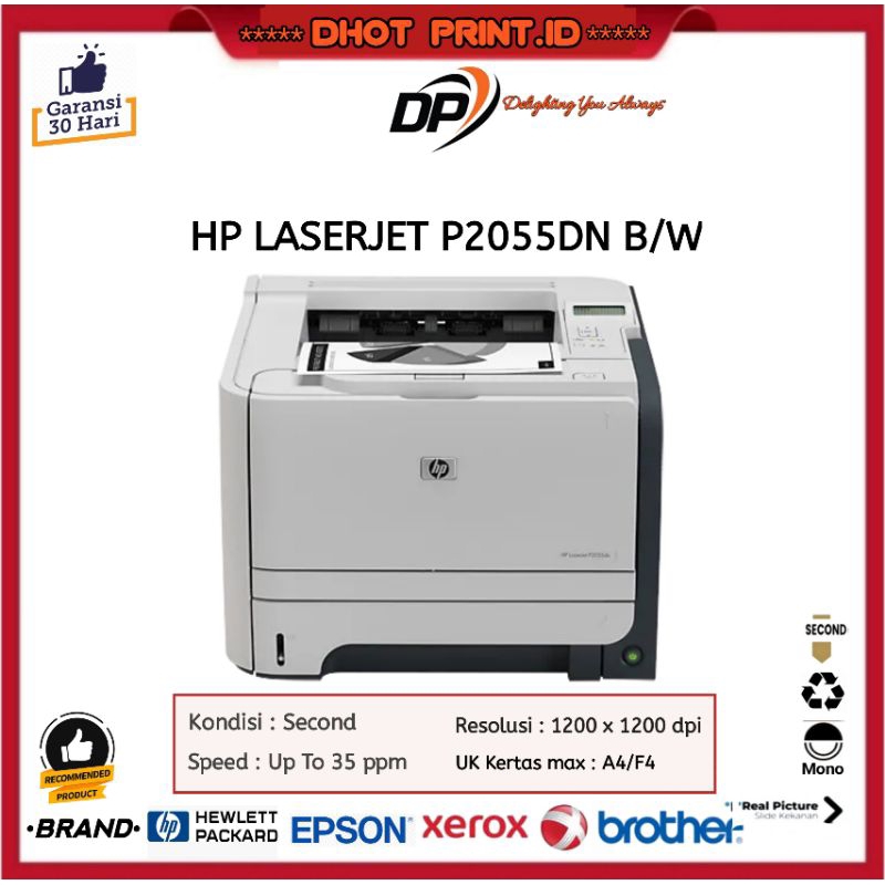 Jual Printer HP LaserJet P2055Dn Auto Duplex Monochrome | Shopee Indonesia