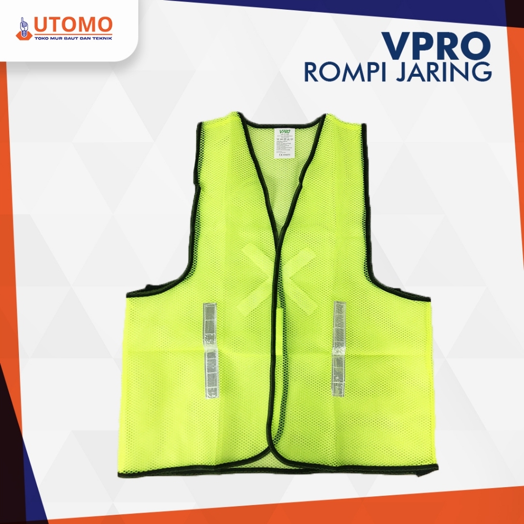 Jual VPRO Rompi Safety Proyek Jaring V Rompi Proyek Safety Vest HIJAU ...