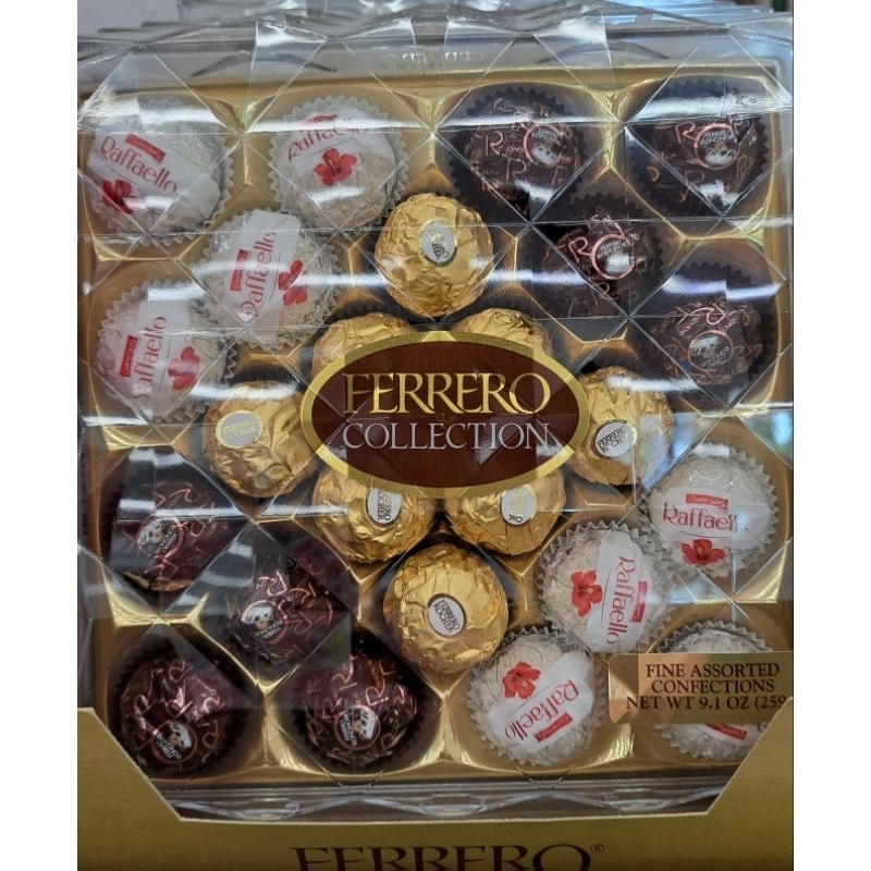 Jual Coklat Ferrero Rocher Collection Diamond 9.1 Oz Isi 24 Pcs / Pack ...