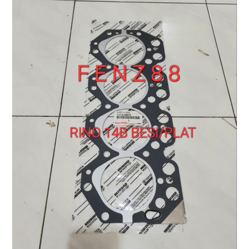 Jual PAKING ONLY PAK KOP CYLINDER HEAD TOYOTA RINO 14B BESI/PLAT ...