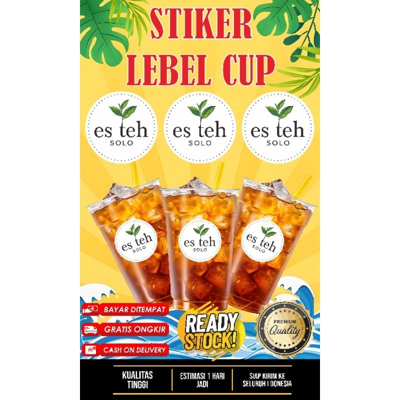 Jual Stiker Lebel Cup Es Teh Solo | Shopee Indonesia