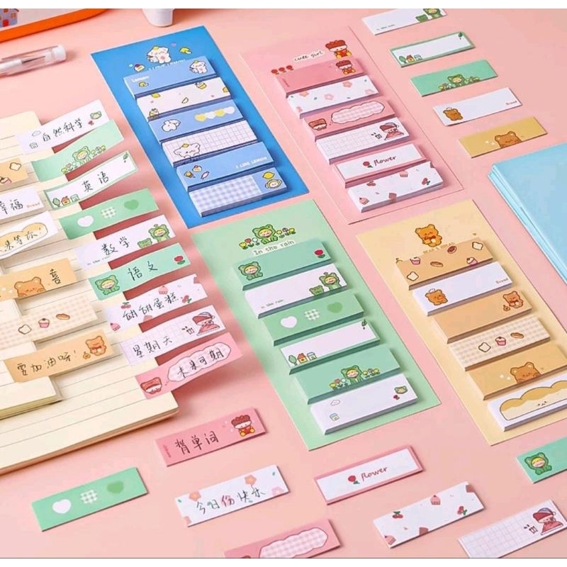 Jual Sticky notes karakter lucu / tempelan kertas catatan 120 lembar ...